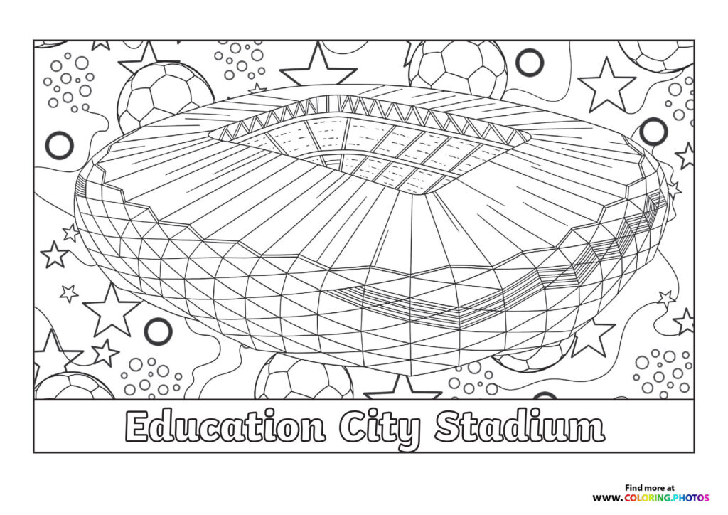 Education City Stadium - Coloring Pages for kids