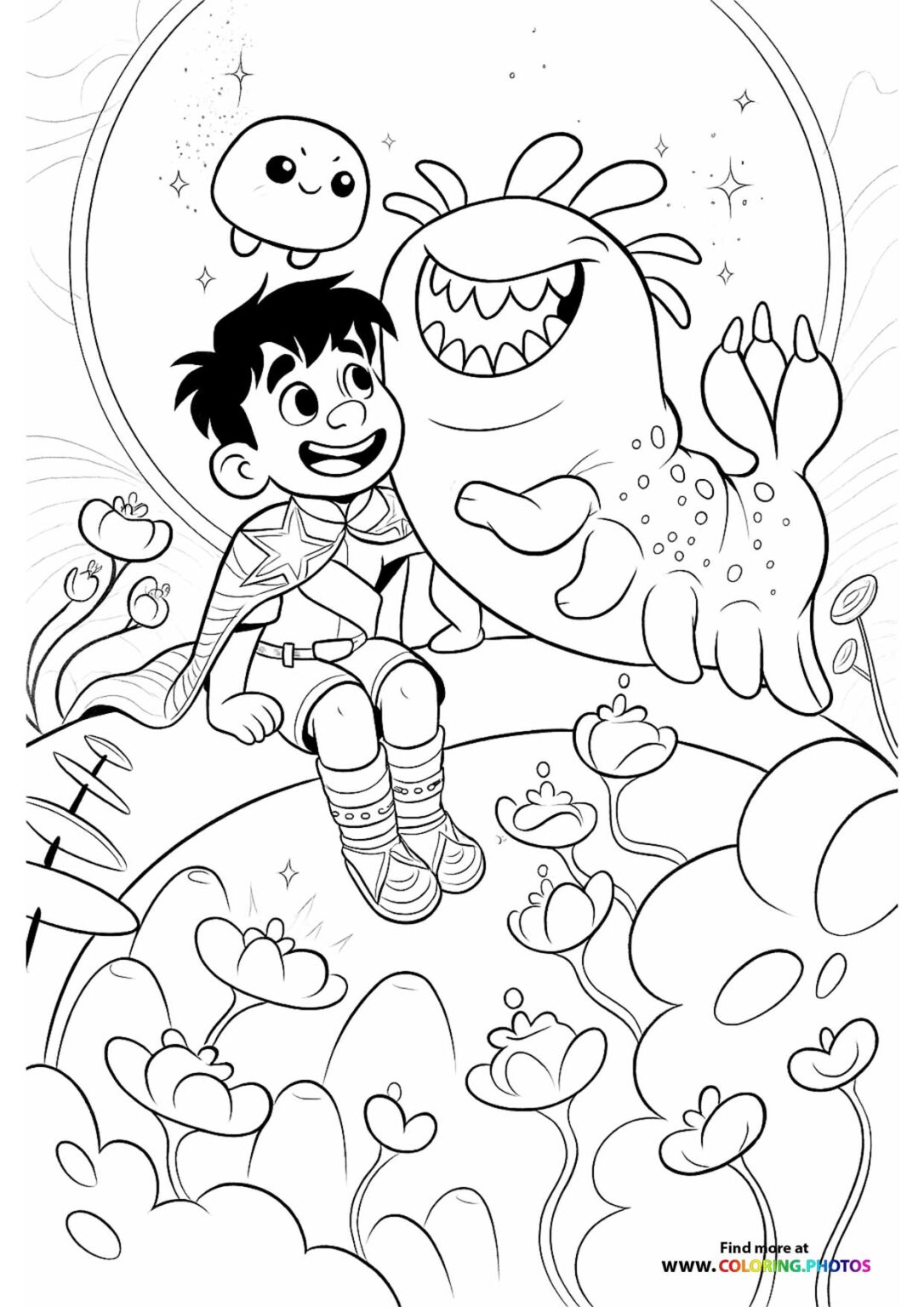 Elio and Glordon - Coloring Pages for kids