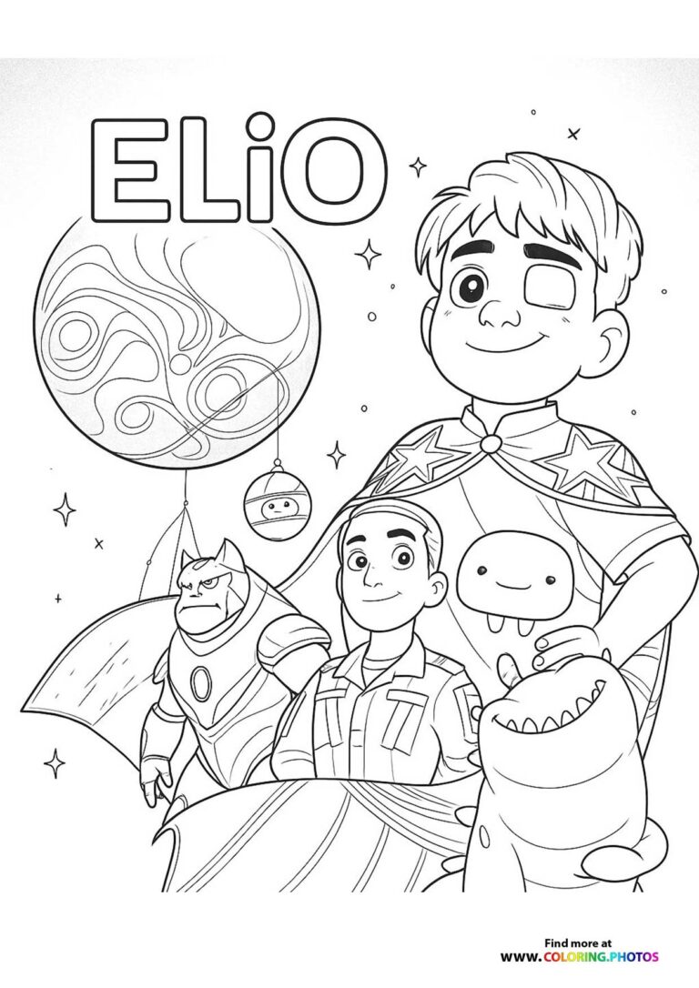 Elio | Pixar | Disney - Free Coloring Pages for kids