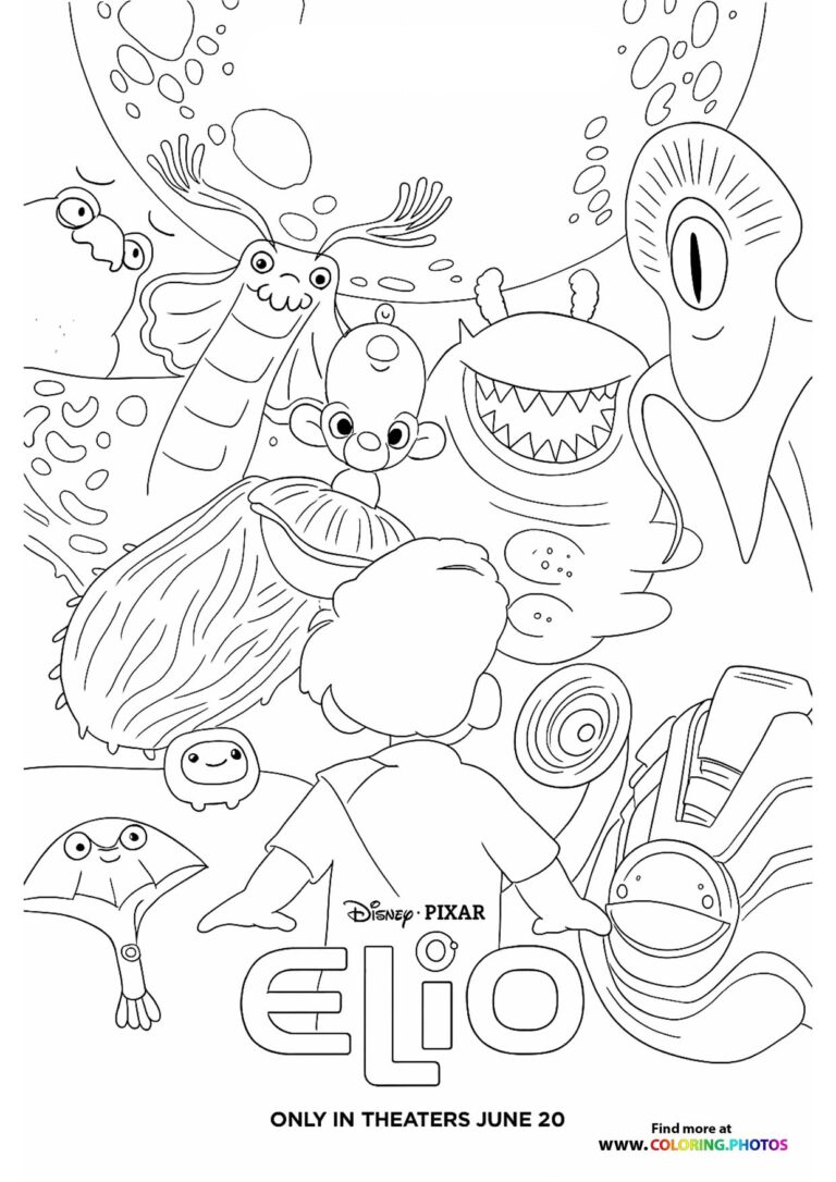 Elio animated movie poster - Coloring Pages for kids