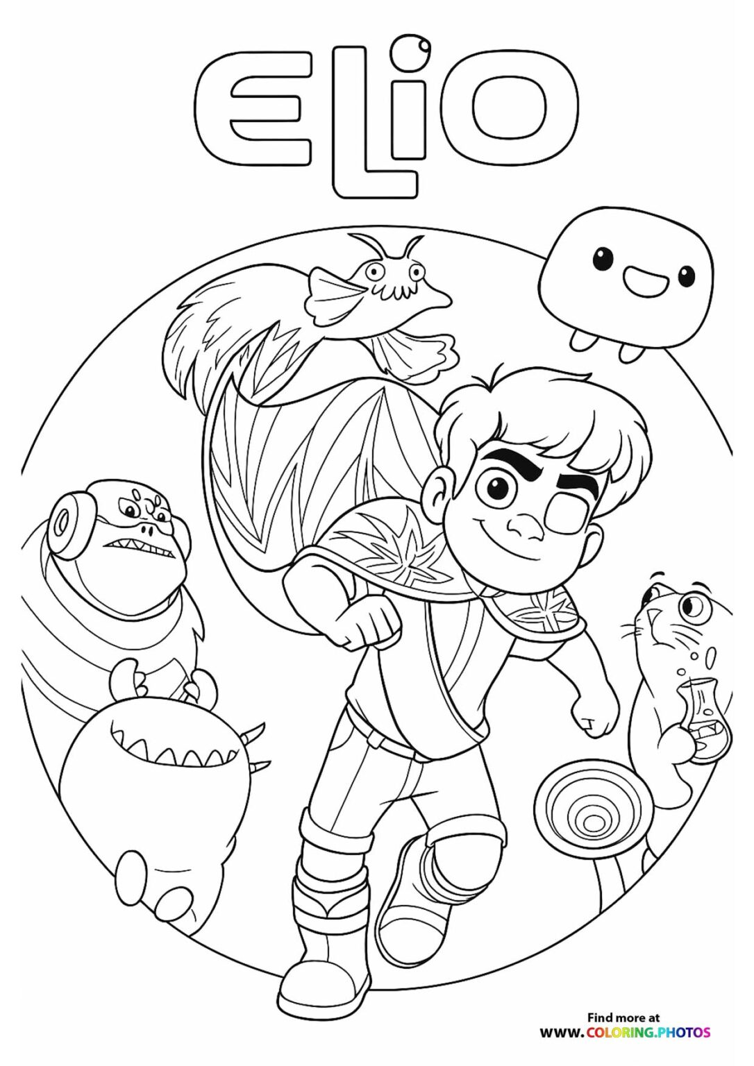 Elio | Pixar | Disney - Free Coloring Pages for kids