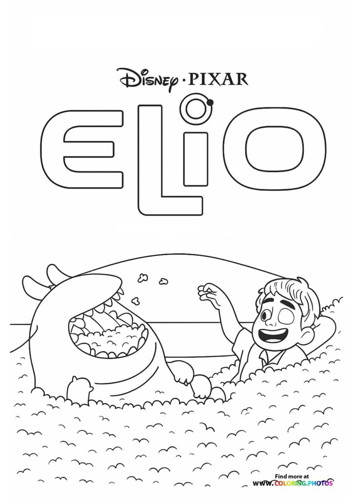 Elio popcorn poster - Coloring Pages for kids