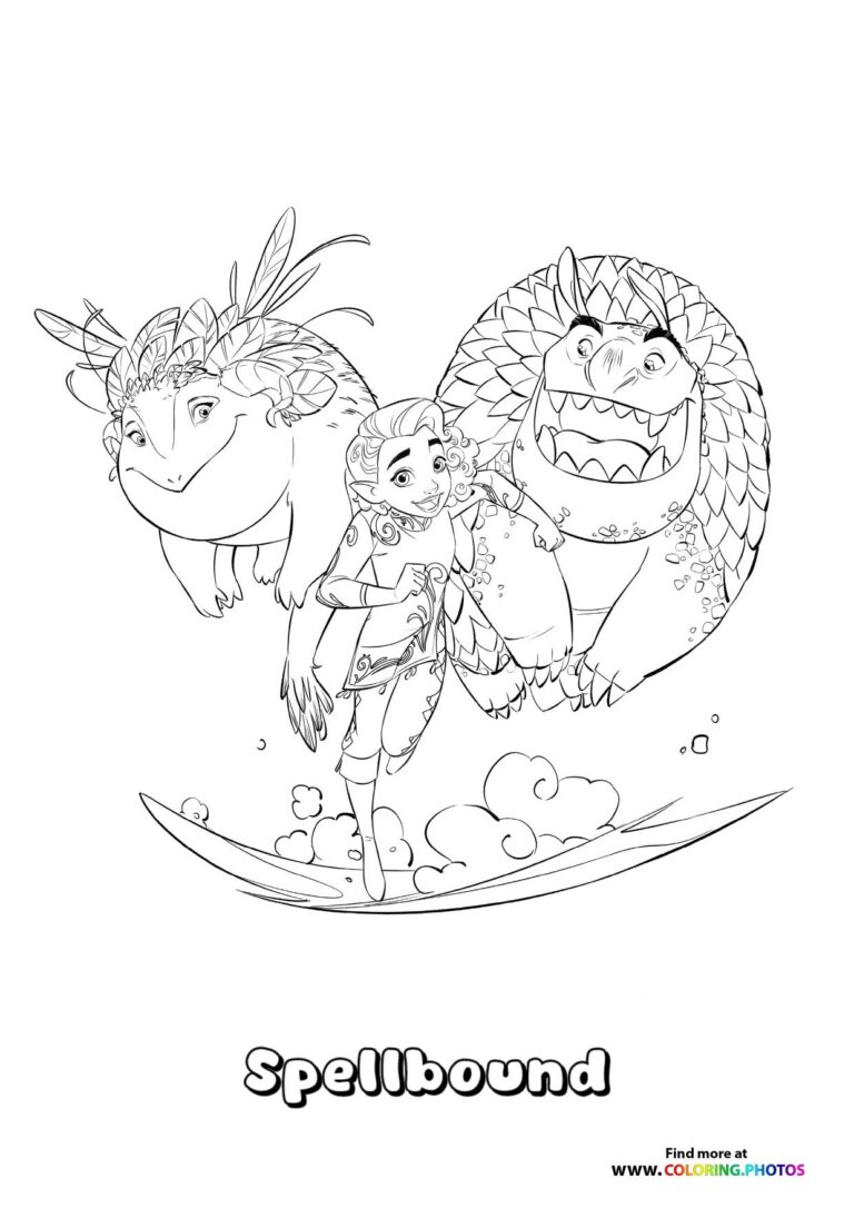 Ellian from Spellbound - Coloring Pages for kids