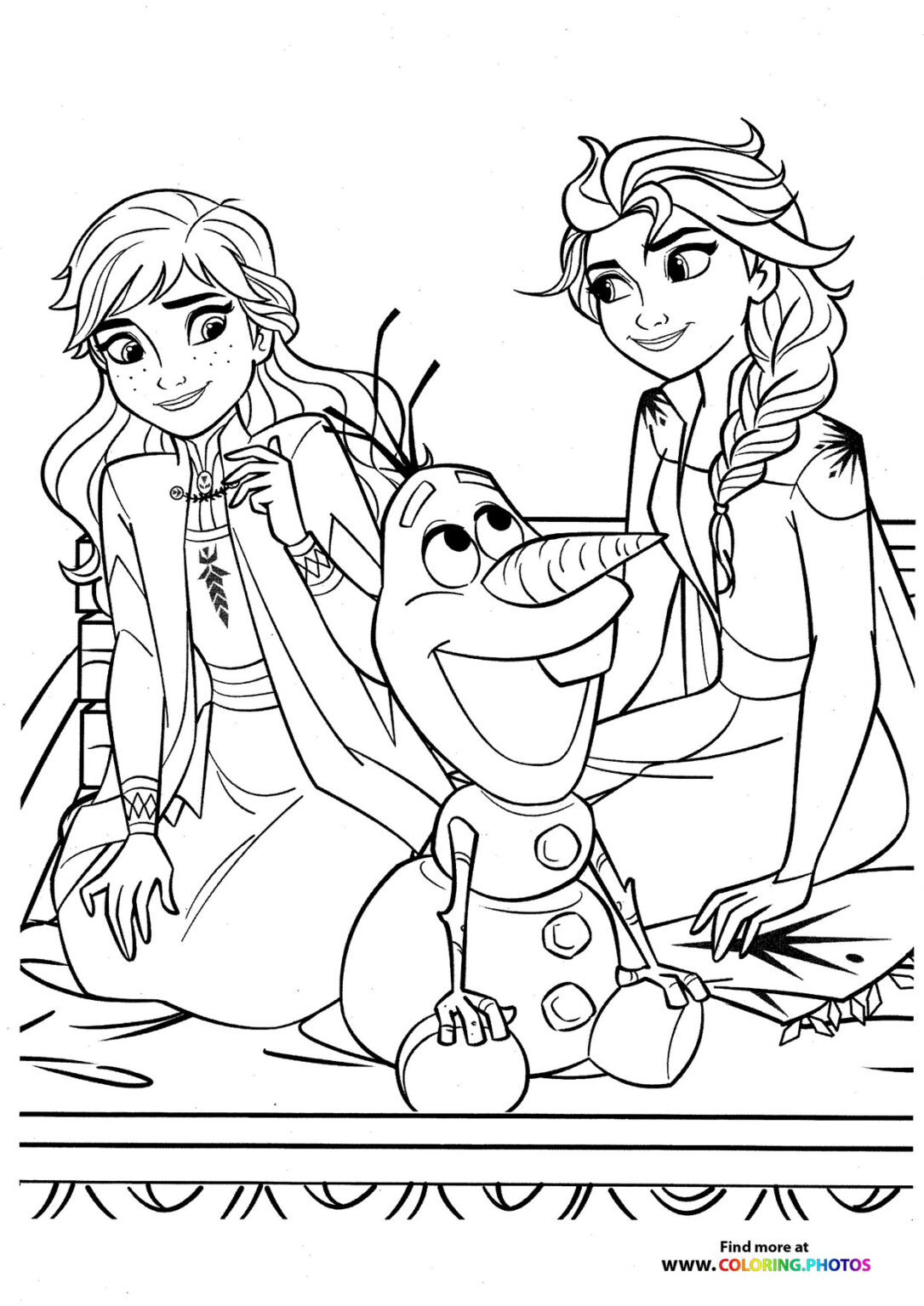 Frozen Olaf and Sven - Coloring Pages for kids | Print or Download