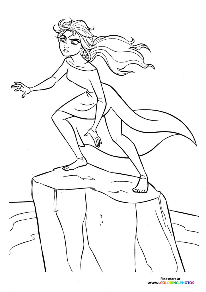 Elsa from Frozen - Coloring Pages for kids | Free and easy print