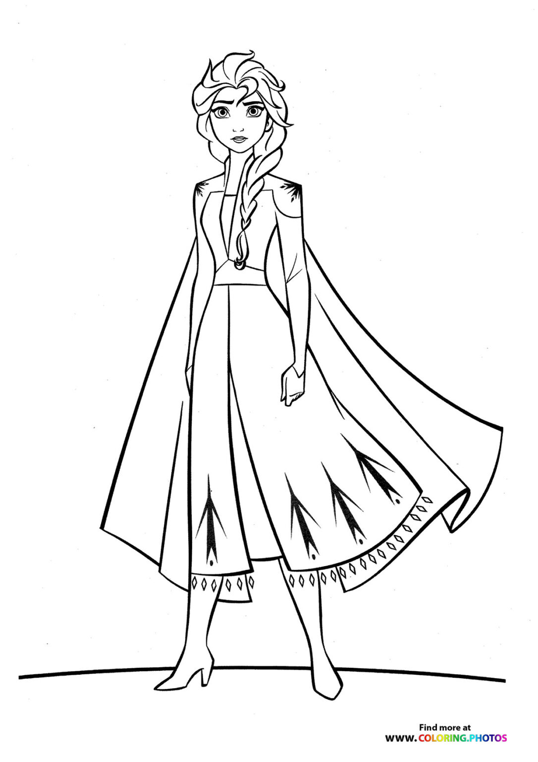 Elsa from Frozen - Coloring Pages for kids | Free and easy print