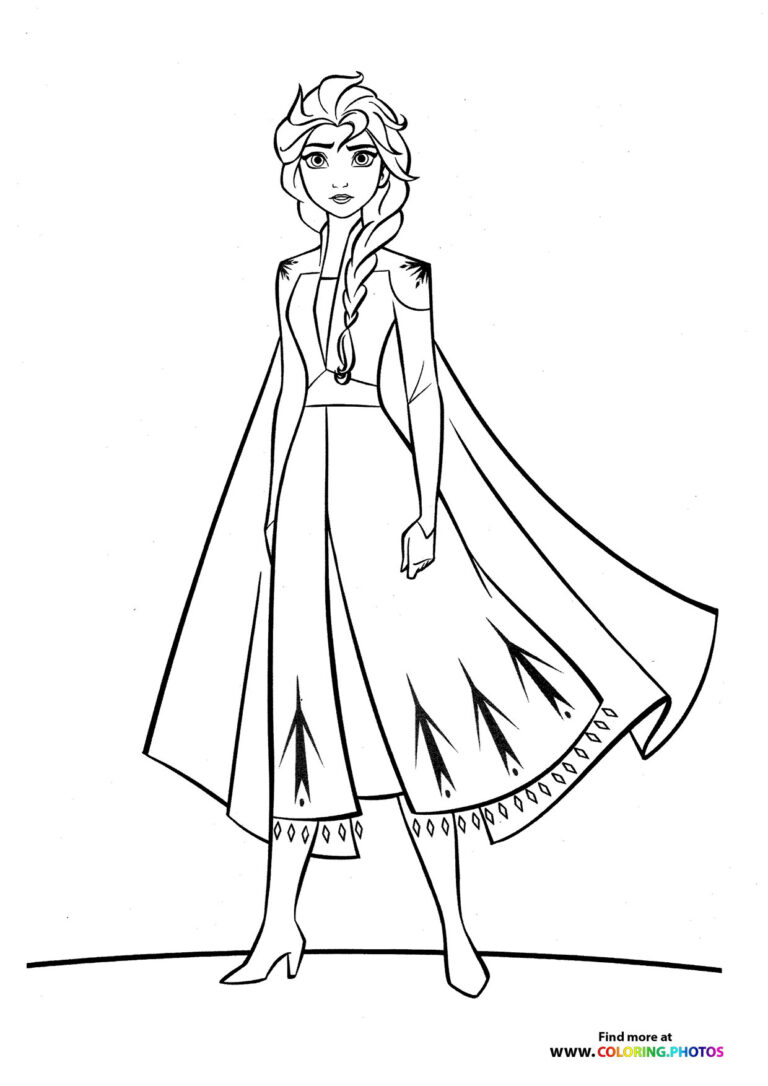 Elsa from Frozen - Coloring Pages for kids | Free and easy print