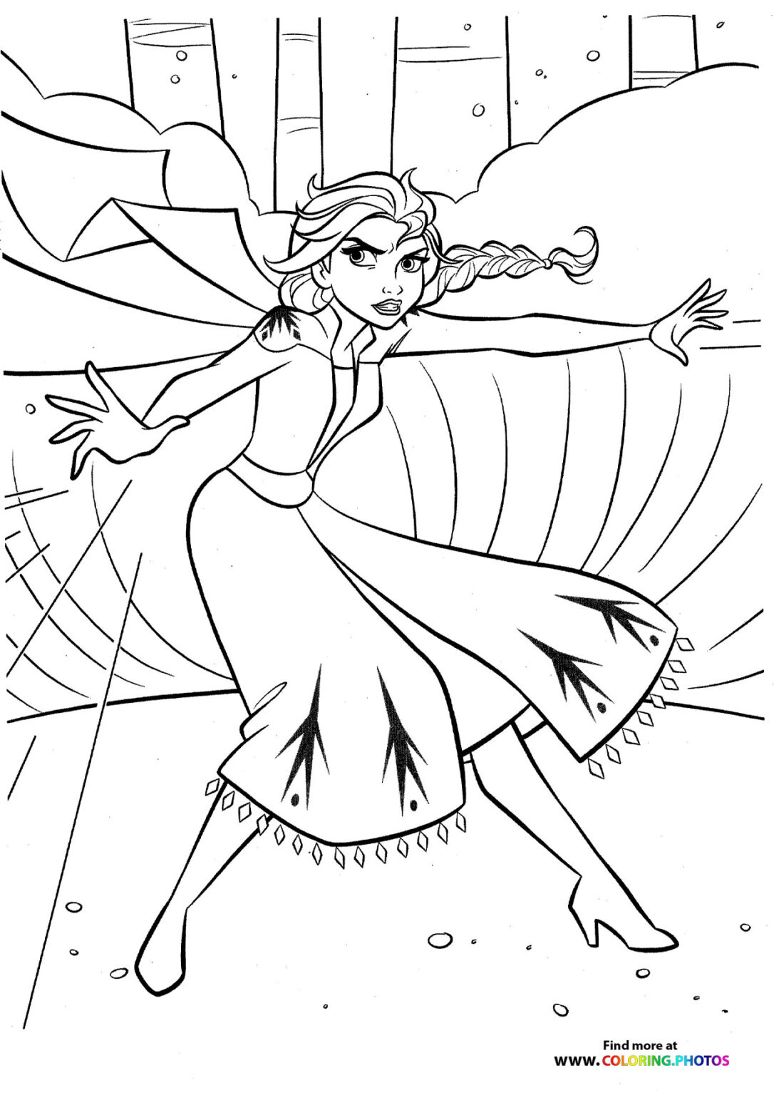 Elsa from Frozen - Coloring Pages for kids | Free and easy print