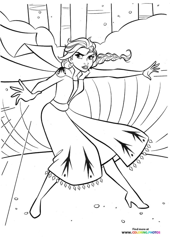 Elsa from Frozen - Coloring Pages for kids | Free and easy print