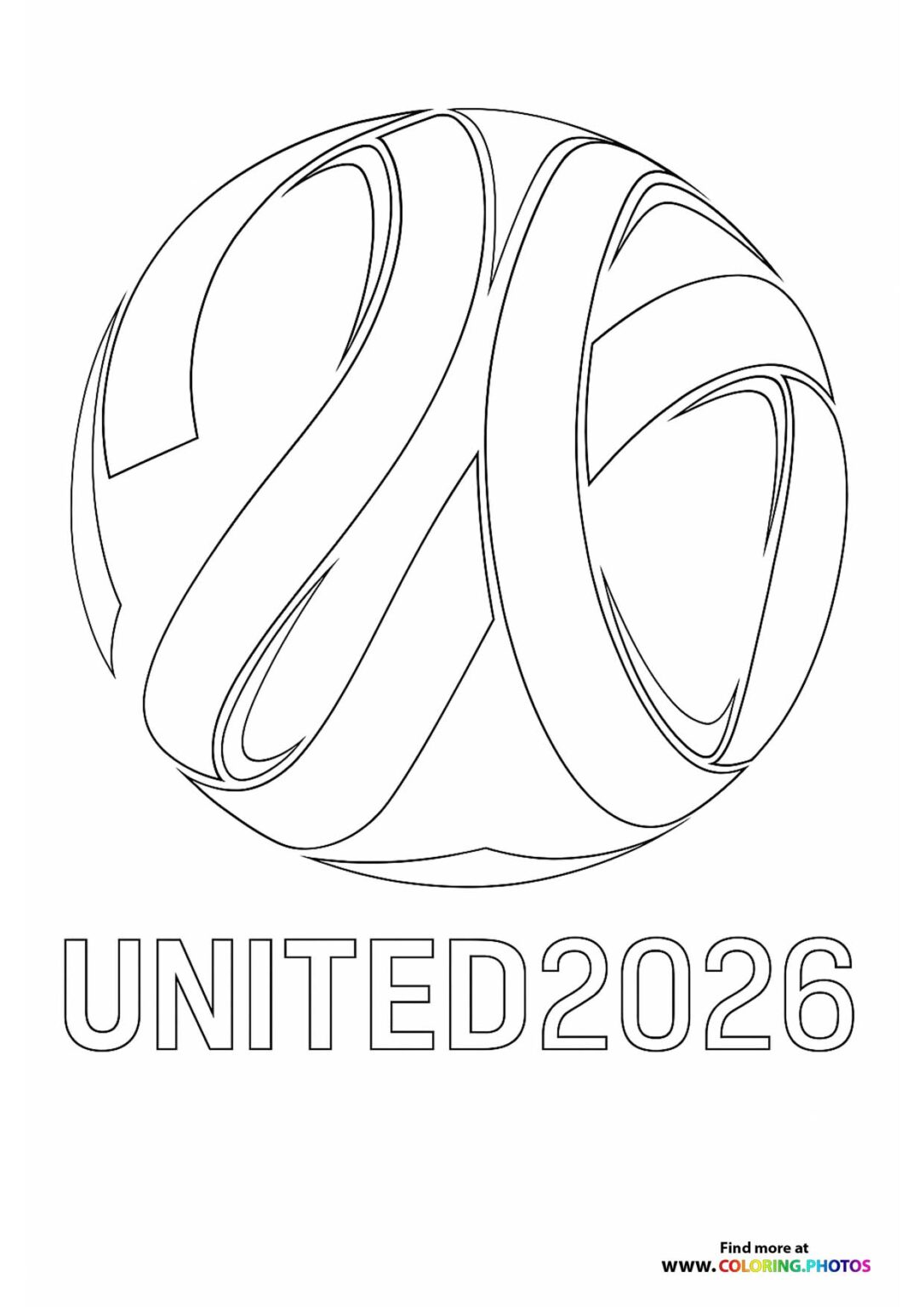 FIFA World Cup 2026 Logo - Coloring Pages for kids