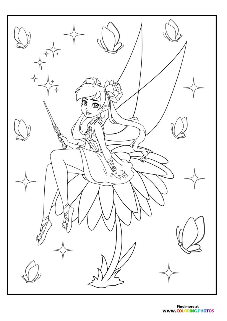 Fairy - Coloring Pages for kids | Free and easy print or download