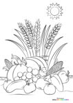 Fall fruit harvest - Coloring Pages for kids