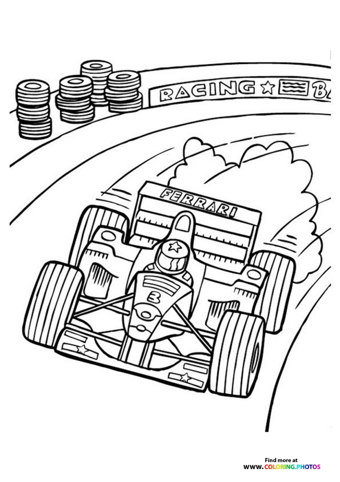 Formula 1 - Coloring Pages for kids | Free and easy print or download
