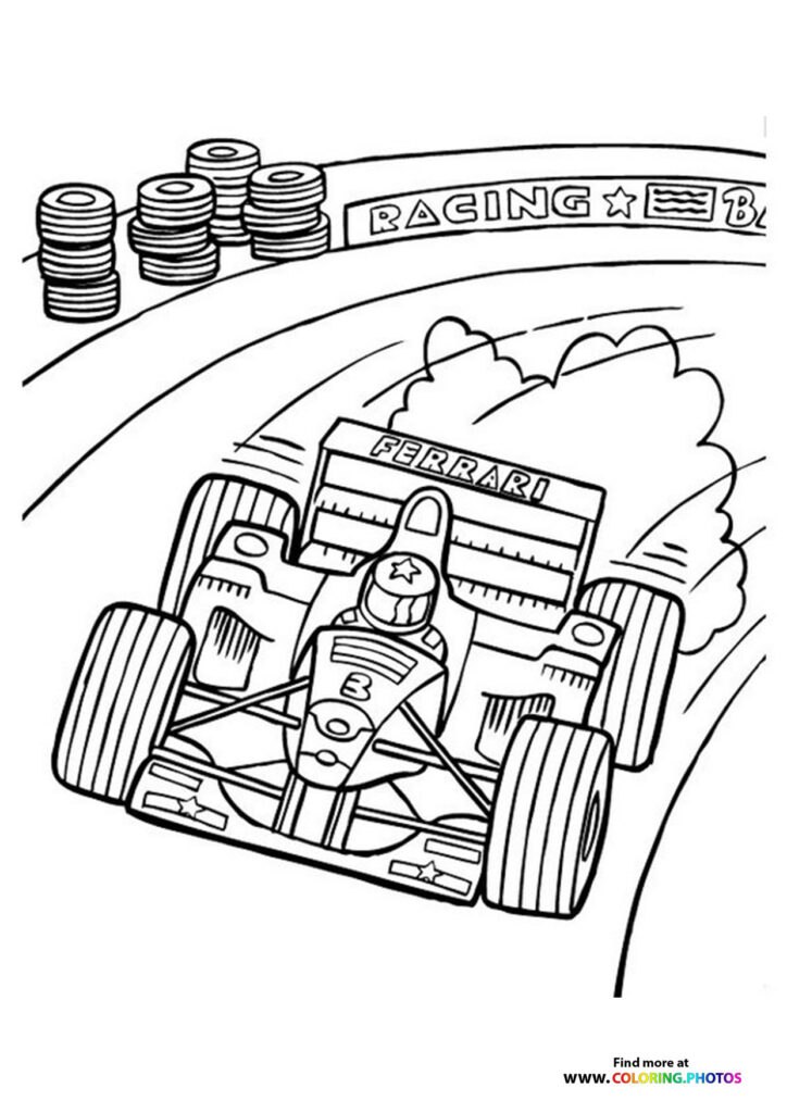 Formula 1 - Coloring Pages for kids | Free and easy print or download