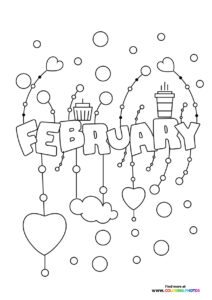 February Valentines month - Coloring Pages for kids