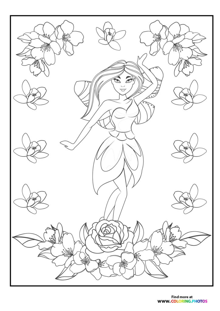 Flower fairy - Coloring Pages for kids