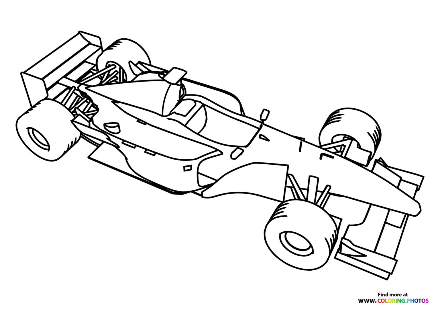 Formula 1 race car - Coloring Pages for kids