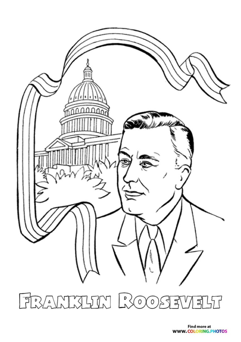 Franklin Roosevelt - Coloring Pages for kids