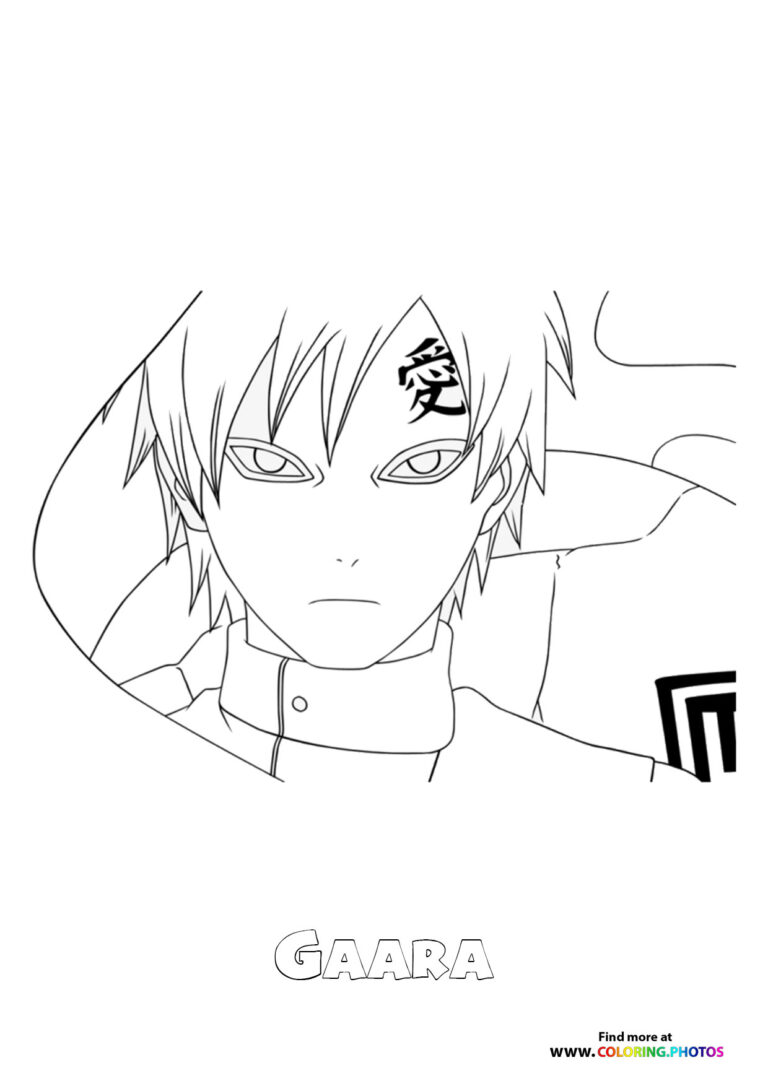 Gaara from Naruto - Coloring Pages for kids