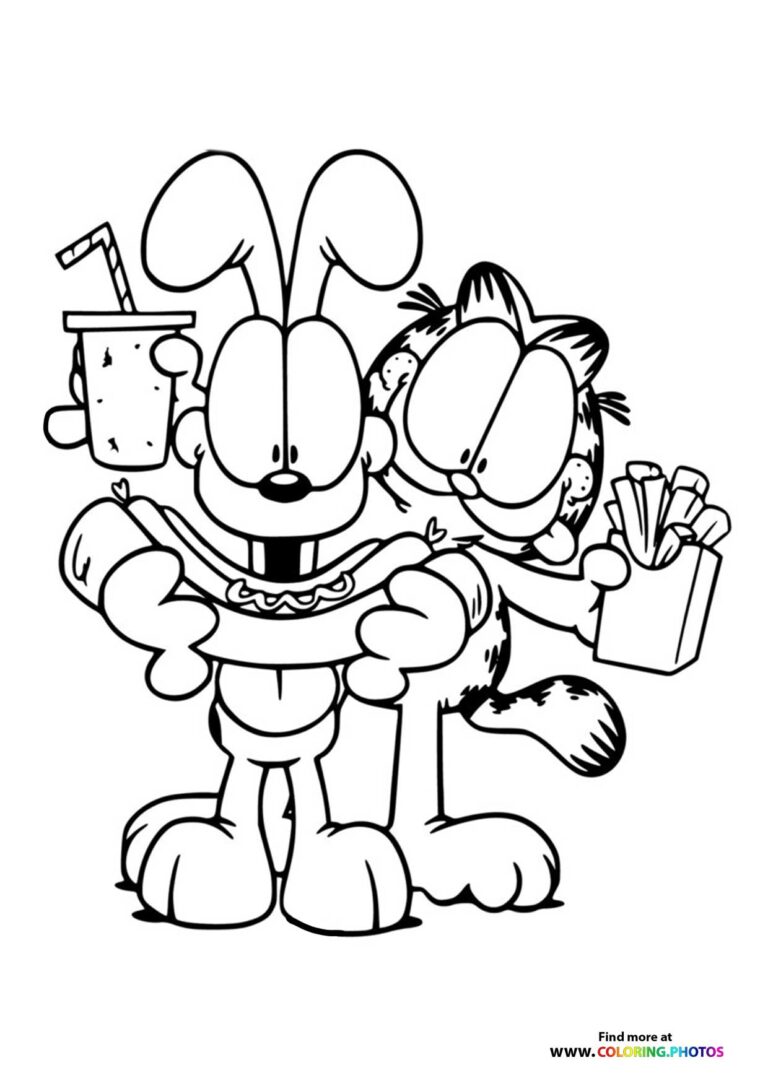 Garfield sleeping - Coloring Pages for kids