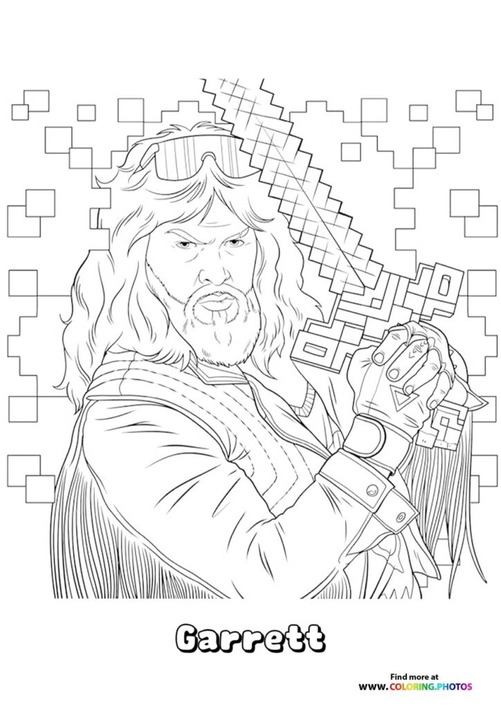 Steve from Minecraft movie - Coloring Pages for kids
