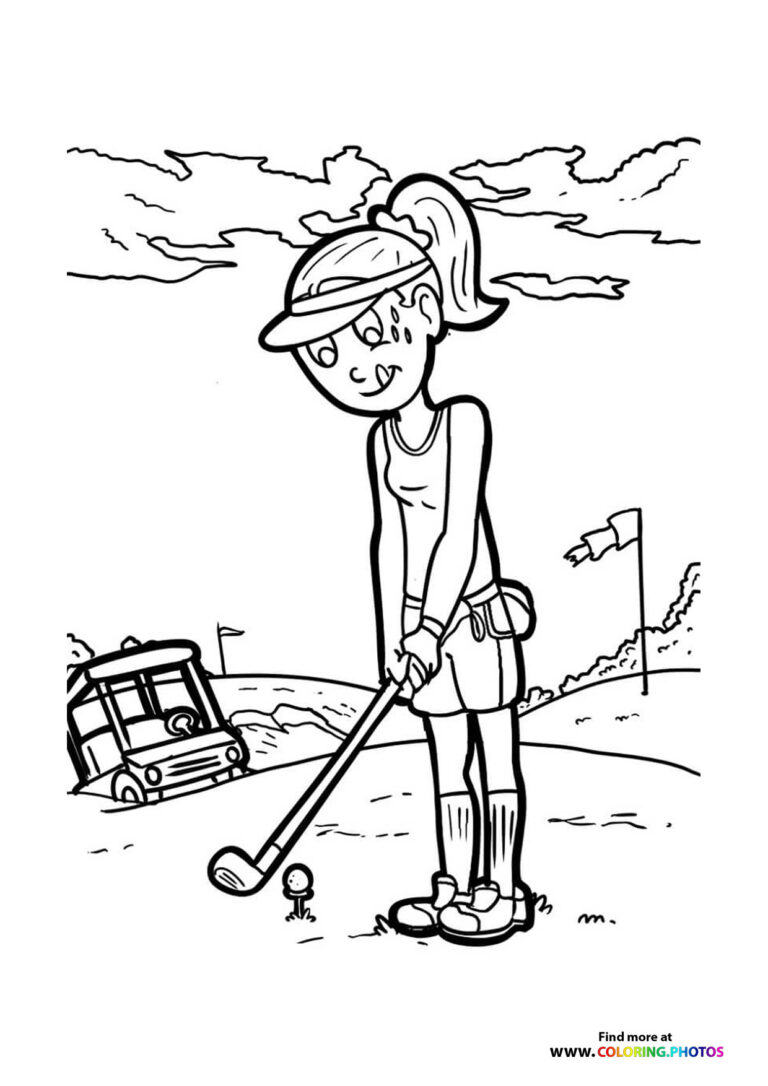 Golf - Coloring Pages for kids | 100% free print or download