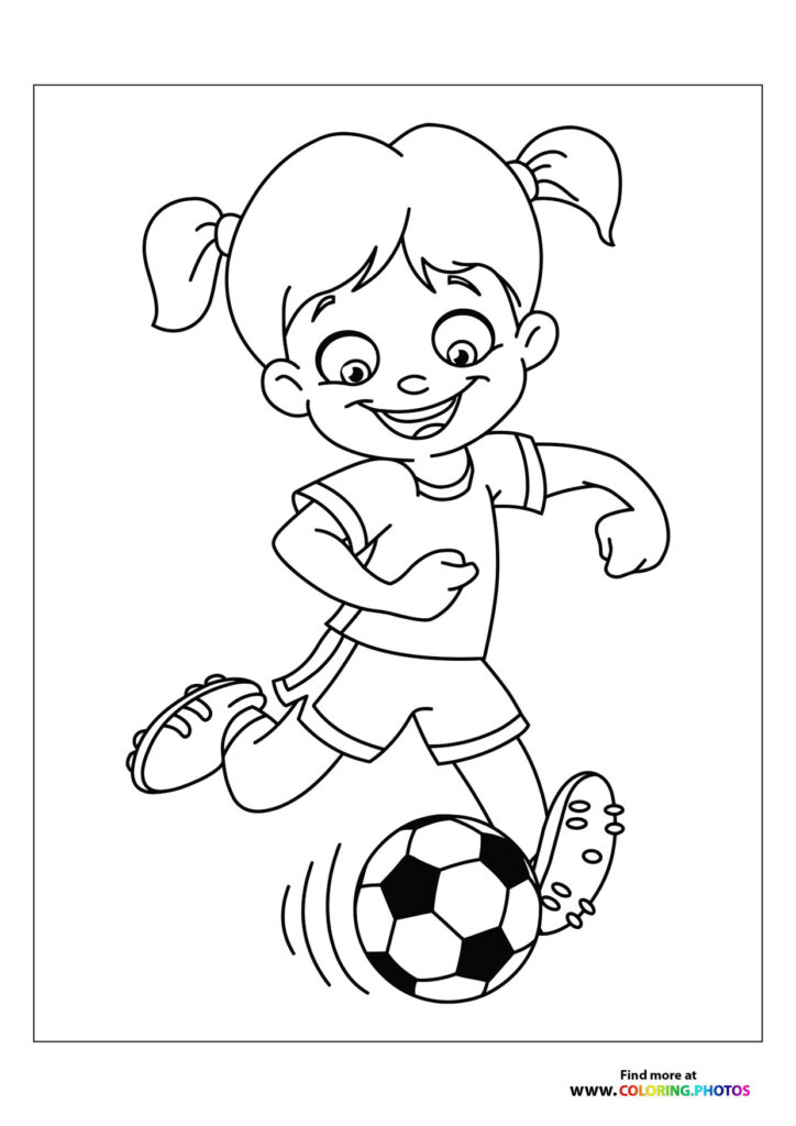 Soccer Football - Coloring Pages for kids | Free and easy print or download