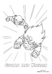 Gohan and Krillin Dragon Ball Z - Coloring Pages for kids