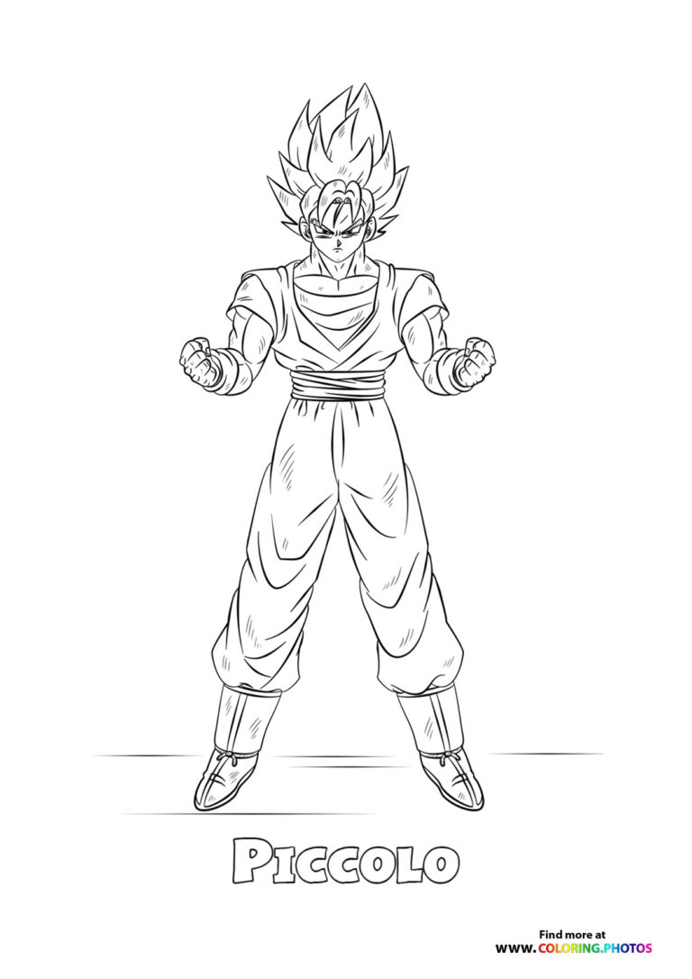 Goku looking strong Dragon Ball Z - Coloring Pages for kids