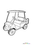 Golf cart - Coloring Pages for kids