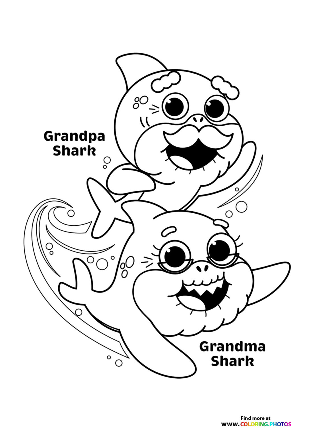 Baby Shark - Coloring Pages for kids | 100% free print or download
