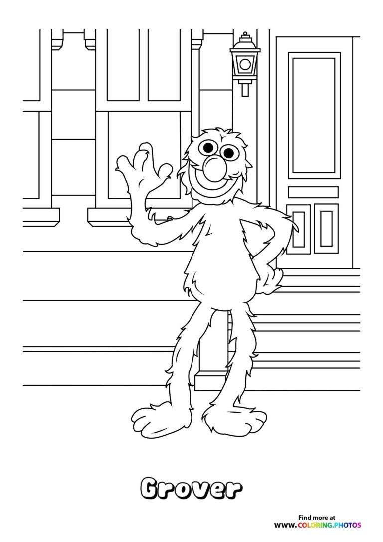 Grover from Sesame street - Coloring Pages for kids