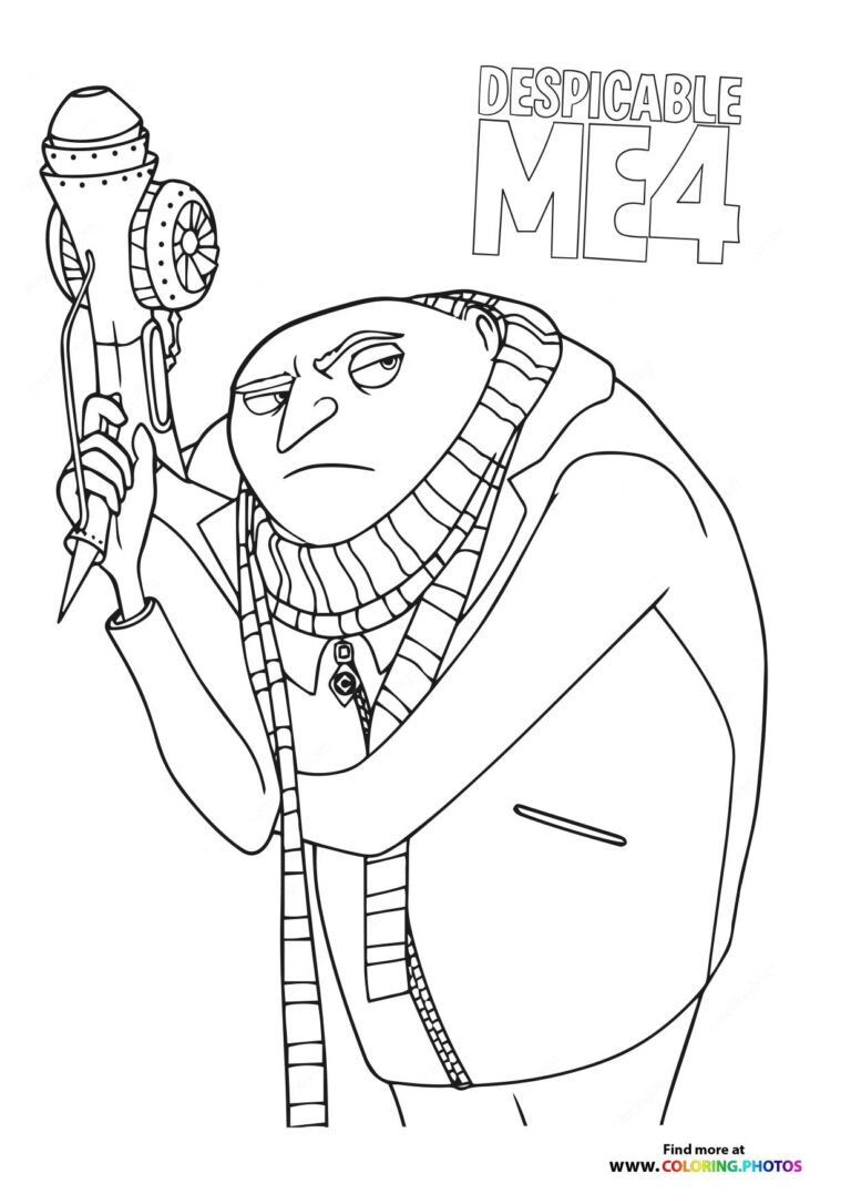 Gru Despicable me 4 - Coloring Pages for kids
