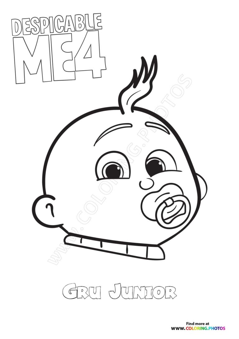 Gru Junior Despicable me 4 - Coloring Pages for kids