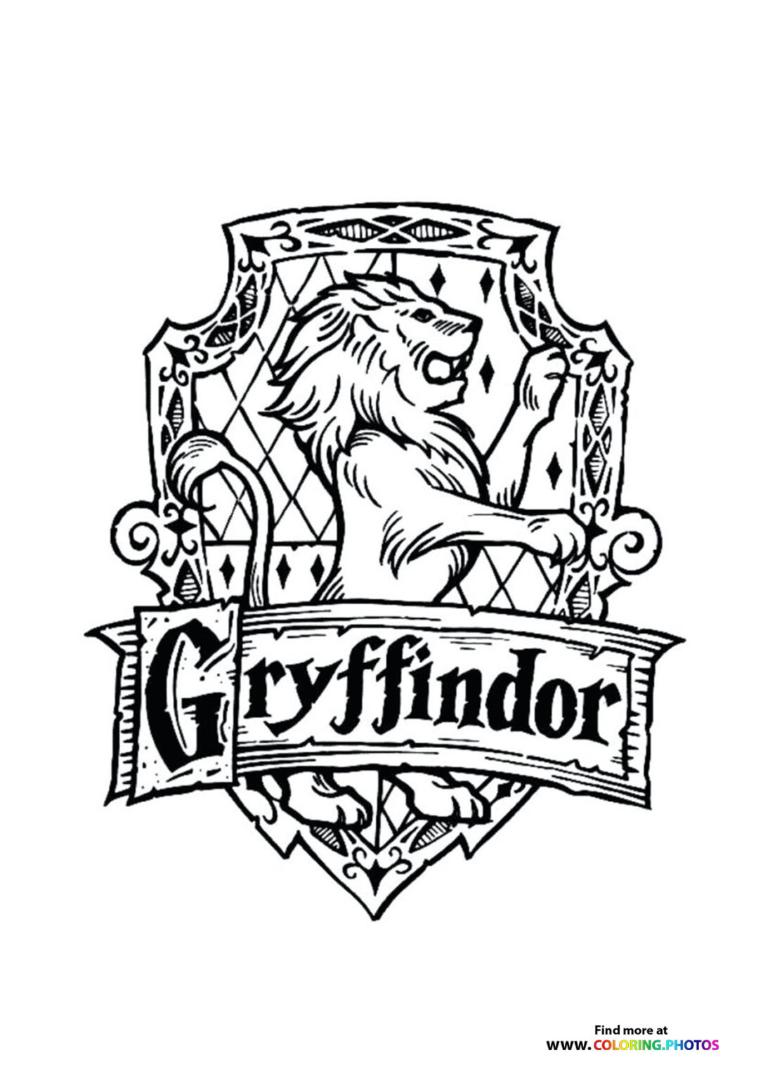 Gryffindor crest - Coloring Pages for kids