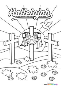 Hallelujah Easter - Coloring Pages for kids