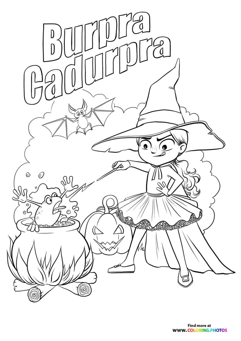 Halloween witches - Coloring Pages for kids | Free and easy printables