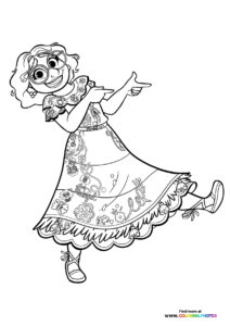 Happy Mirabel from Encanto - Coloring Pages for kids