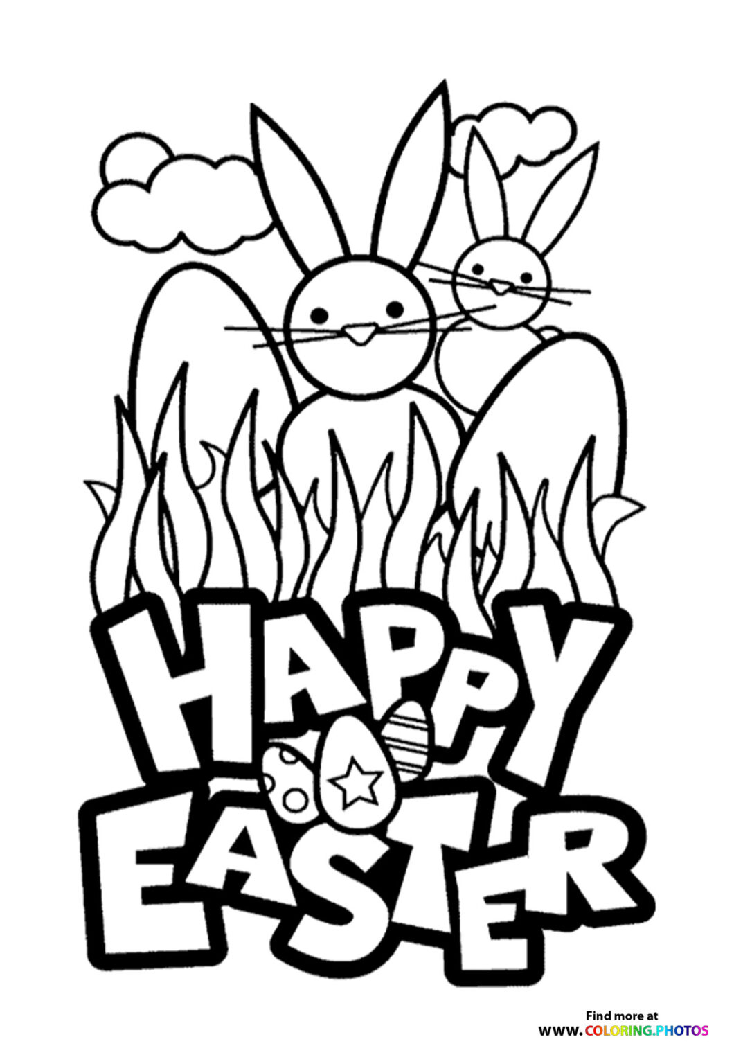 Happy Easter - Coloring Pages for kids | Free and easy print or download