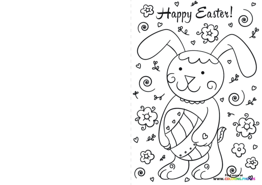 Dinosaur with easter egg - Coloring Pages for kids