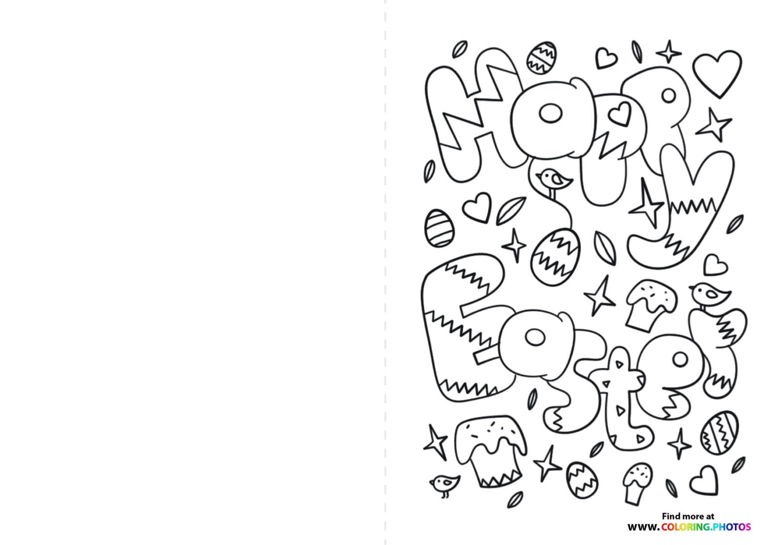 Dinosaur with easter egg - Coloring Pages for kids