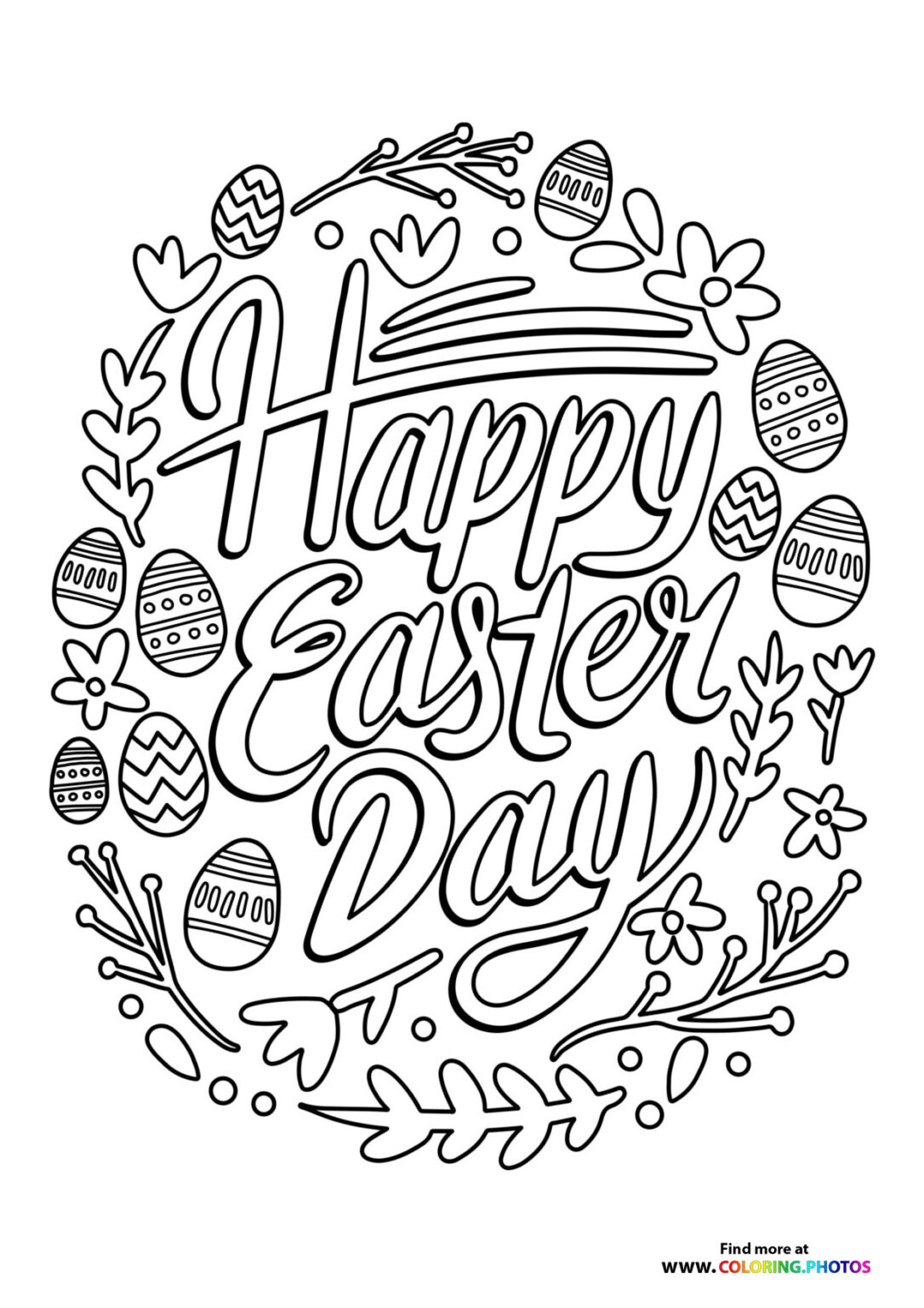 Happy Easter - Coloring Pages for kids | Free and easy print or download