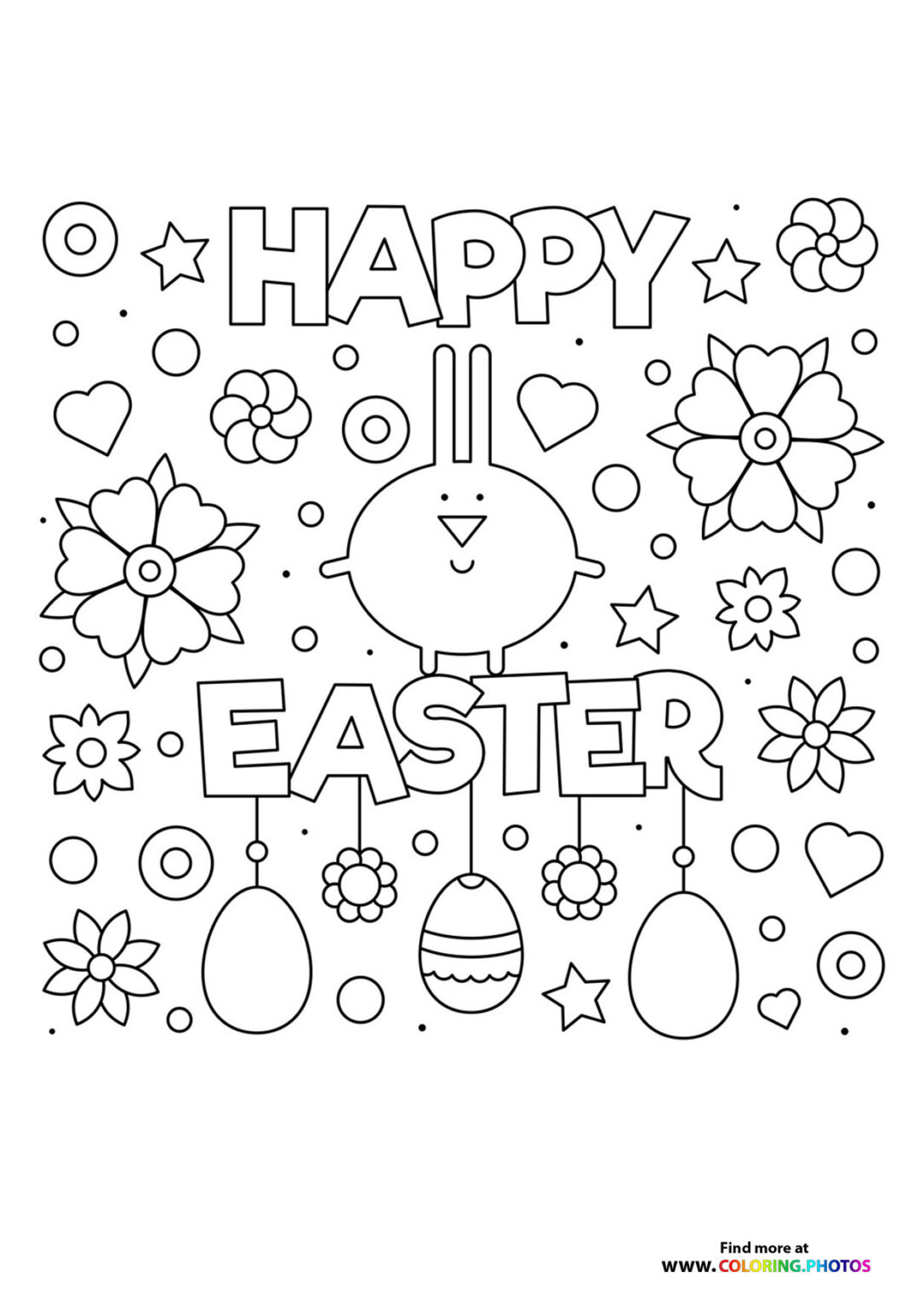 Happy Easter - Coloring Pages for kids | Free and easy print or download