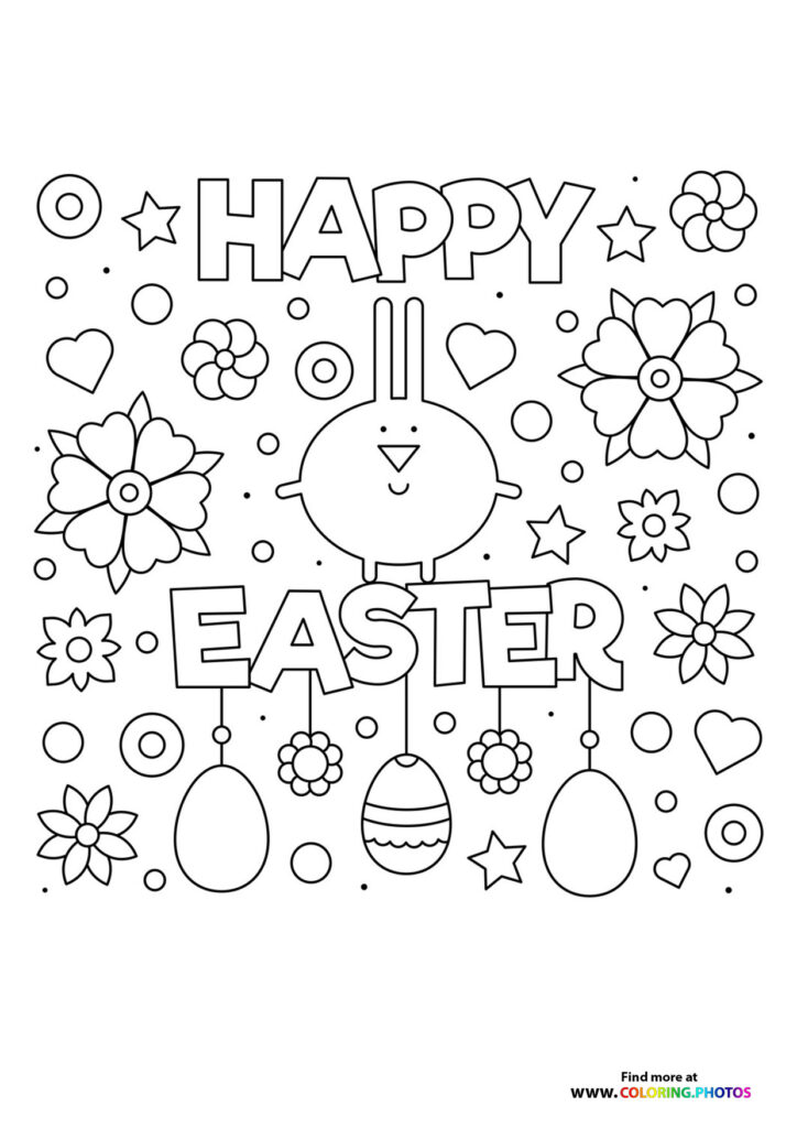Happy Easter - Coloring Pages for kids | Free and easy print or download