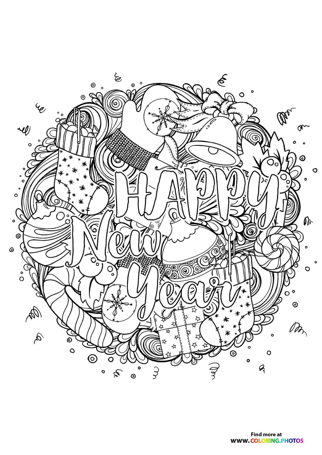 New years eve fireworks - Coloring Pages for kids