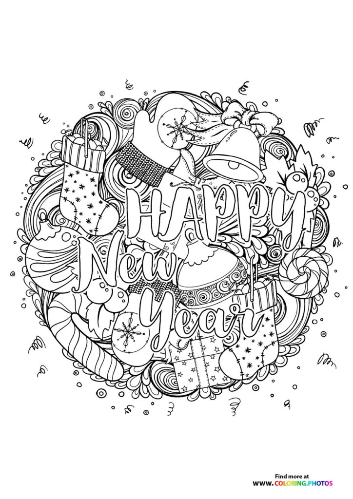 New Years Eve - Coloring Pages for kids | Free and easy print or download