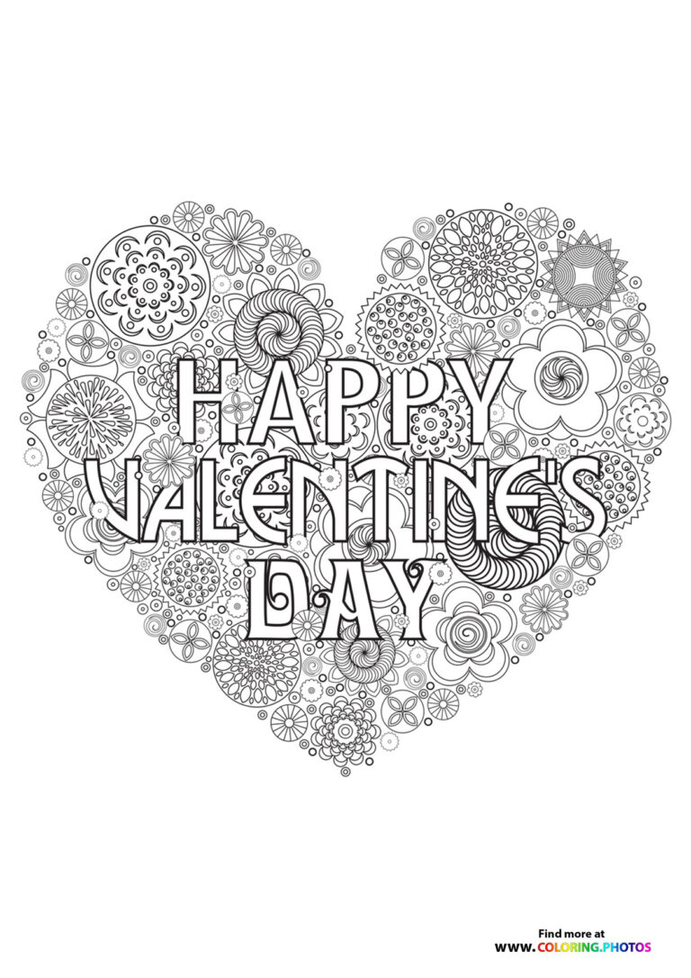 Valentines mandalas - Coloring Pages for kids | Free print or download