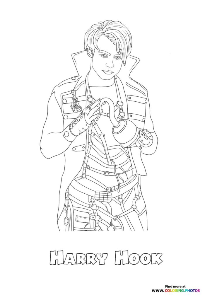 Mal from Descendants - Coloring Pages for kids