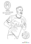 Harry Kane Euro 2024 Germany - Coloring Pages for kids