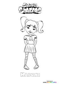 Harumi from Subway Surfers - Coloring Pages for kids